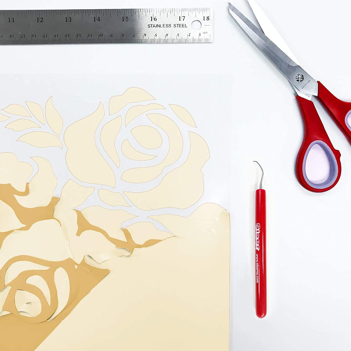 20" ROLL -SISER EASYWEED HTV - IRON ON HEAT TRANSFER VINYL (Cream ...
